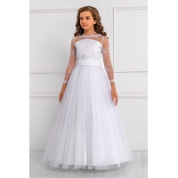 Robe de Première Communion Fille Robe de cérémonie Aube IHS
